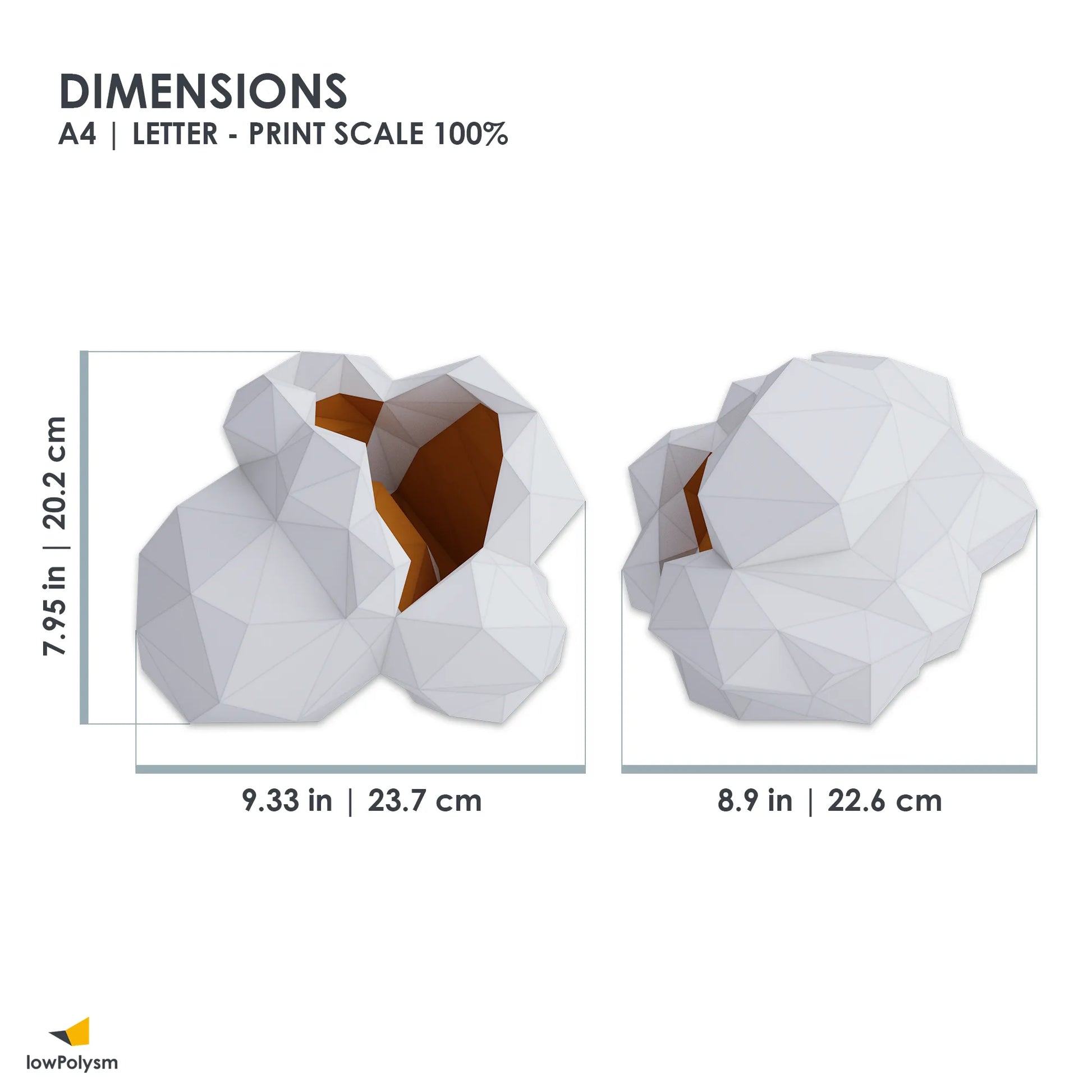 Giant 3D Popcorn Paper Craft Model Template | Download PDF/SVG/DXF ...