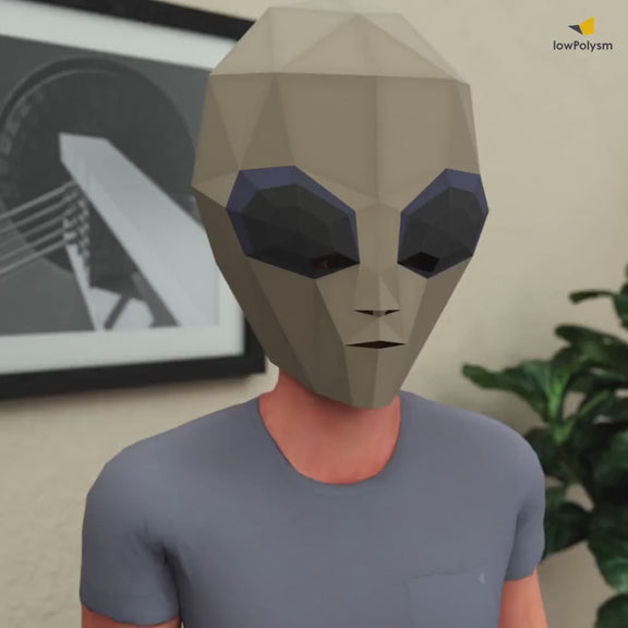 Alien Mask: 3D Papercraft DIY Printable Mask - Halloween Cosplay Party ...